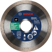Bosch DB443C 4 Inch Continuous Rim Diamond Blade Ceramic Tile Slate Gr ...