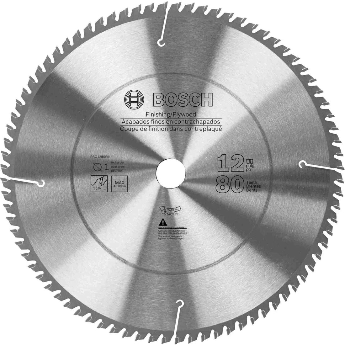 Bosch PRO1280FINB 12 Inch 80 Tooth Finishing Carbide Circular Saw Blad ...