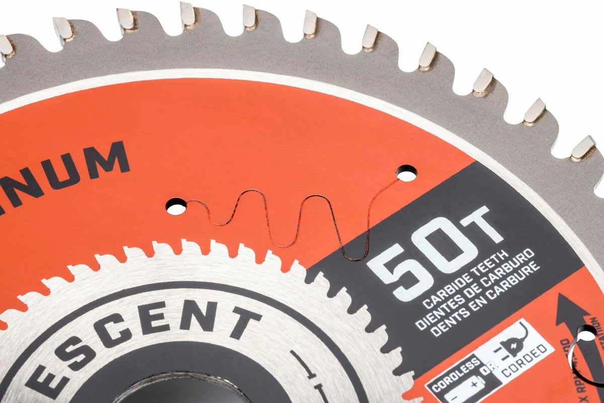 Crescent 5-3/8 Inch 50-Tooth Aluminum Cutting Circular Saw Blade CSBAM ...
