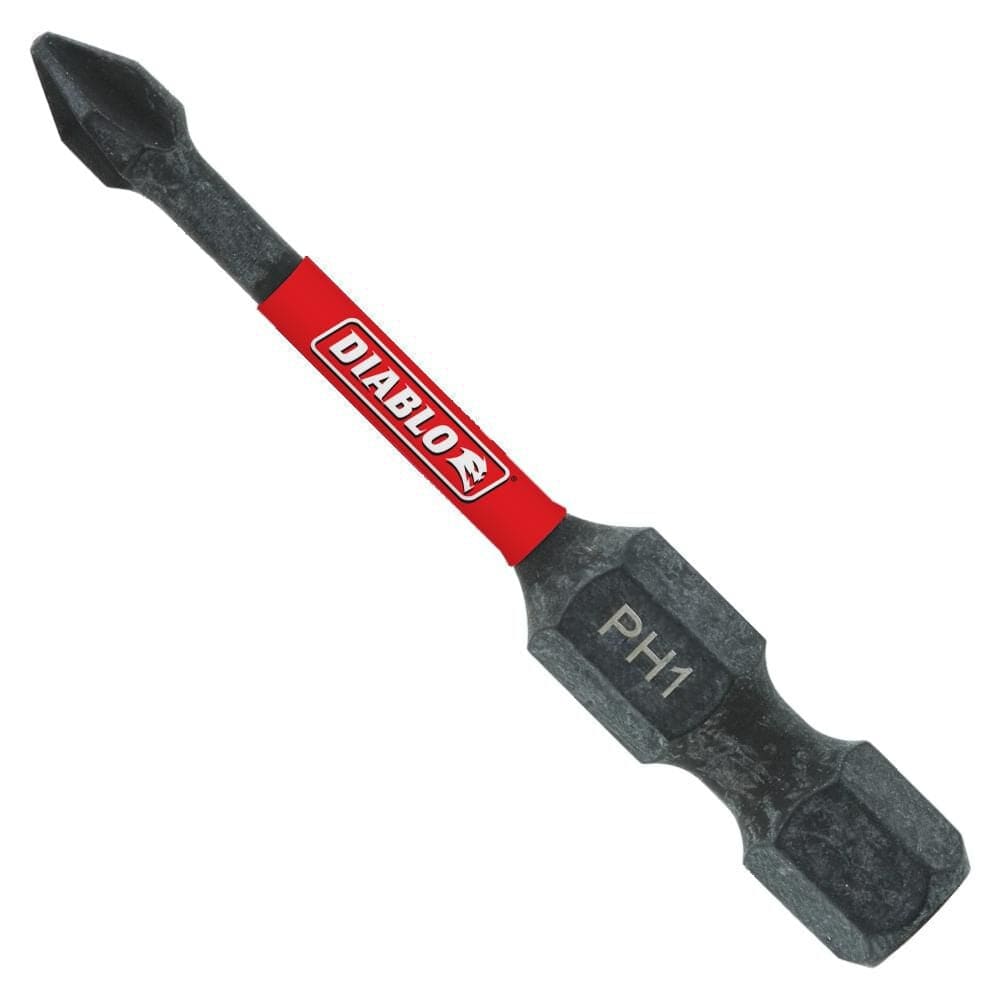Diablo DPH12P1 Phillips #1 Drive Bit 2 Inch Impact Strong 1/4 Inch Hex ...