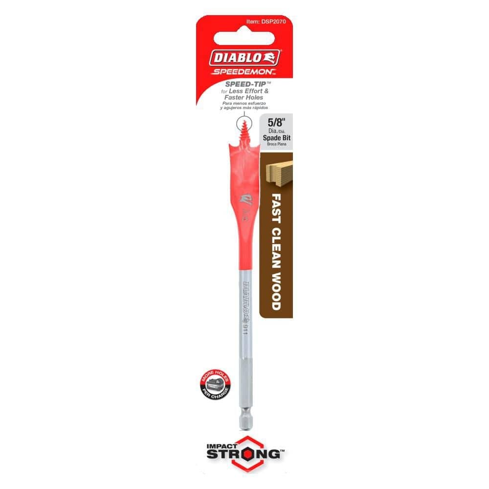 Diablo Tools 5/8-in x 6-in SPEEDemon Spade Bit DSP2070 Impact Strong S ...