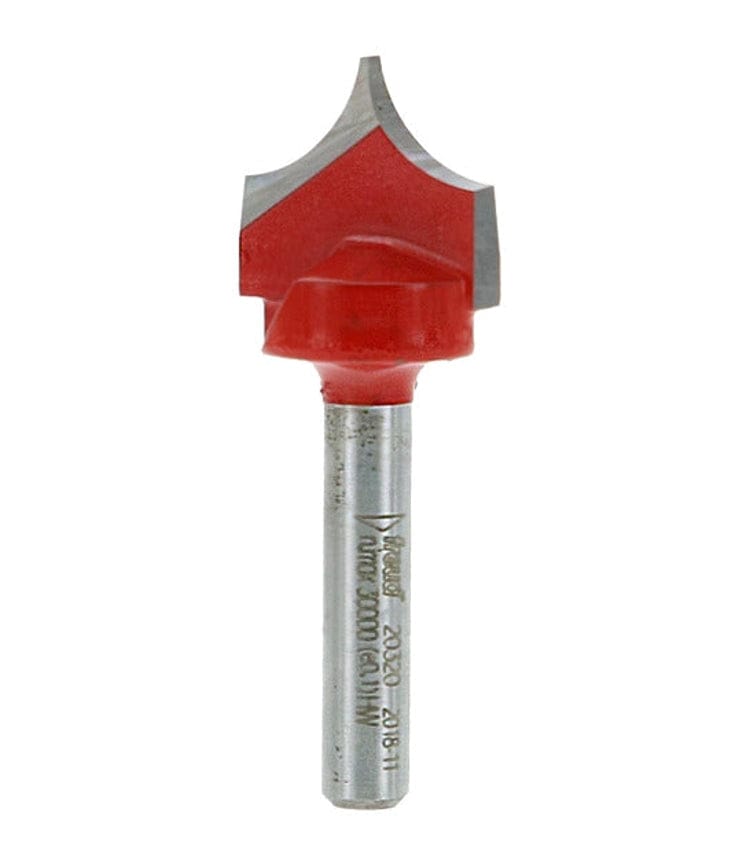 Freud 20-320 3/4 Inch Radius V Groove Router Bit 3/8 Inch Radius 1/4 I ...