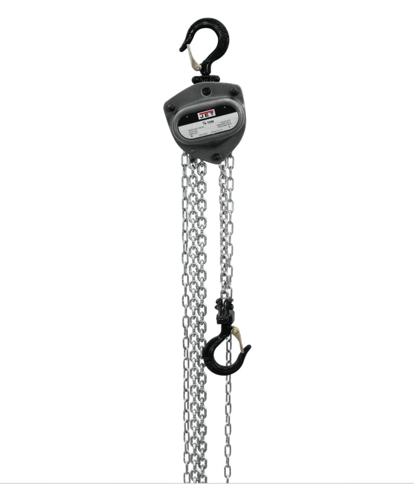 JET 1/4 Ton Hand Chain Hoist 10 Foot Lift with Overload Protection Fus ...