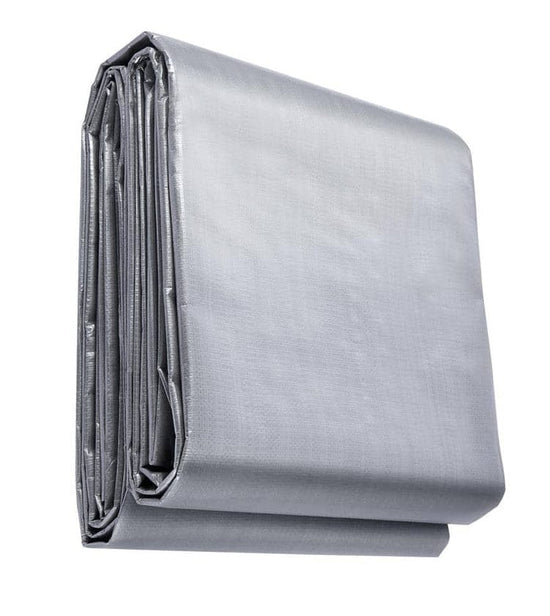 20x30 Premium Heavy Duty Poly Tarp Gray 12 Mil Waterproof Protective C ...