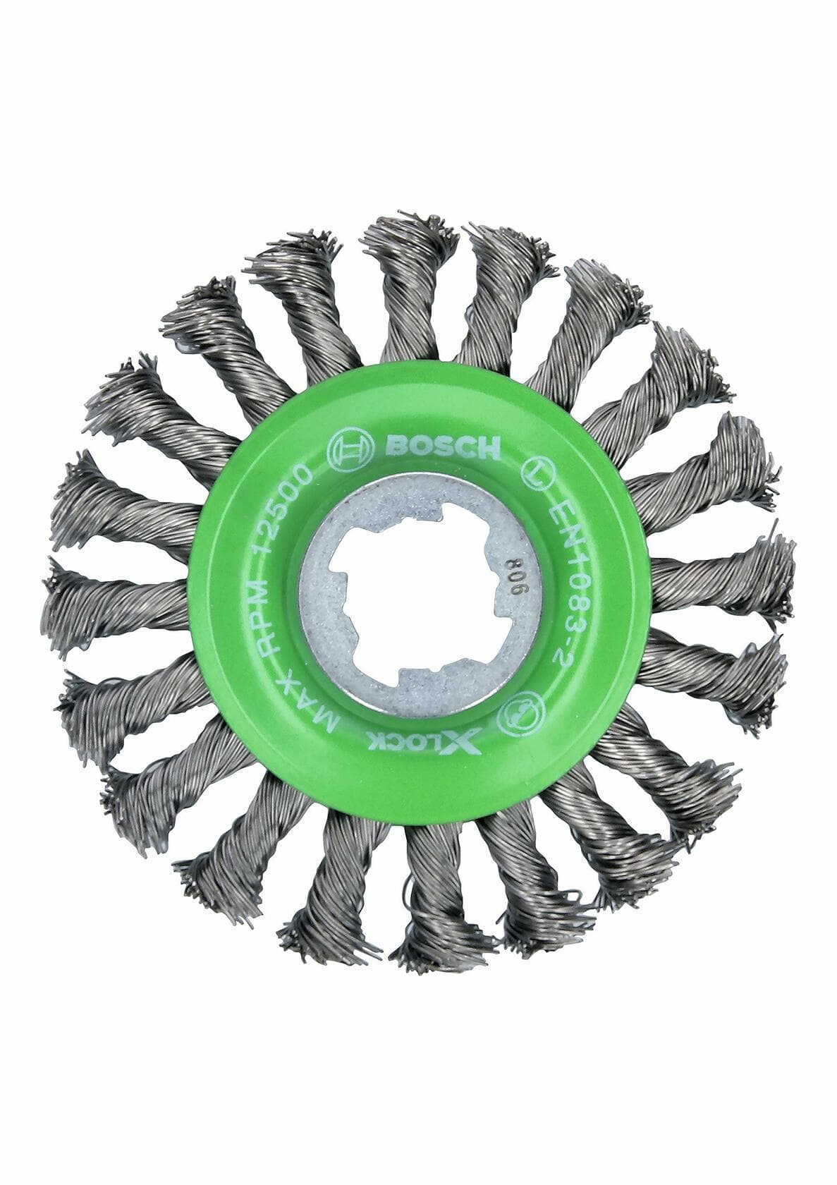 BOSCH WBX429 4-1/2 In. X-LOCK Arbor Stainless Steel Full Cable Knotted ...