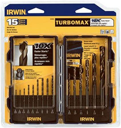 Irwin Industrial Tools 318015 TurboMax Turbo Point Drill Bit Set, 15-P ...
